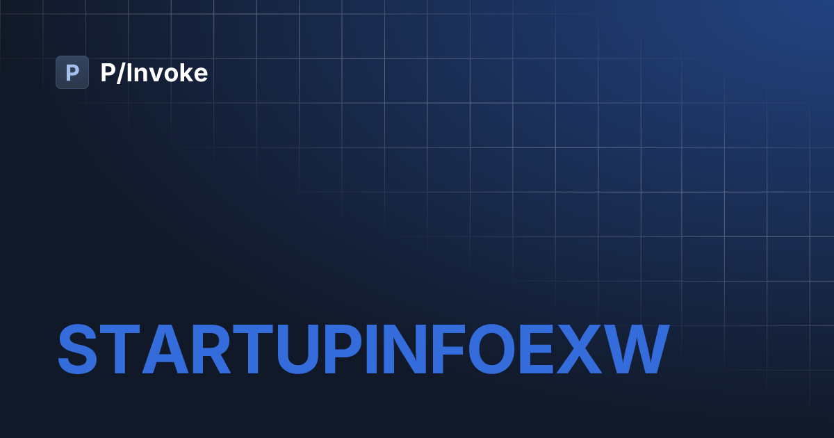 STARTUPINFOEXW | P/Invoke