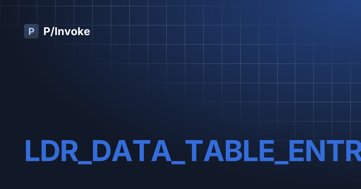 LDR_DATA_TABLE_ENTRY | P/Invoke