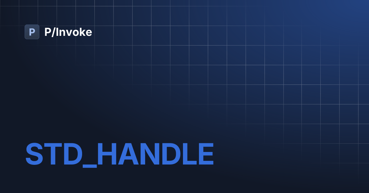 STD_HANDLE | P/Invoke